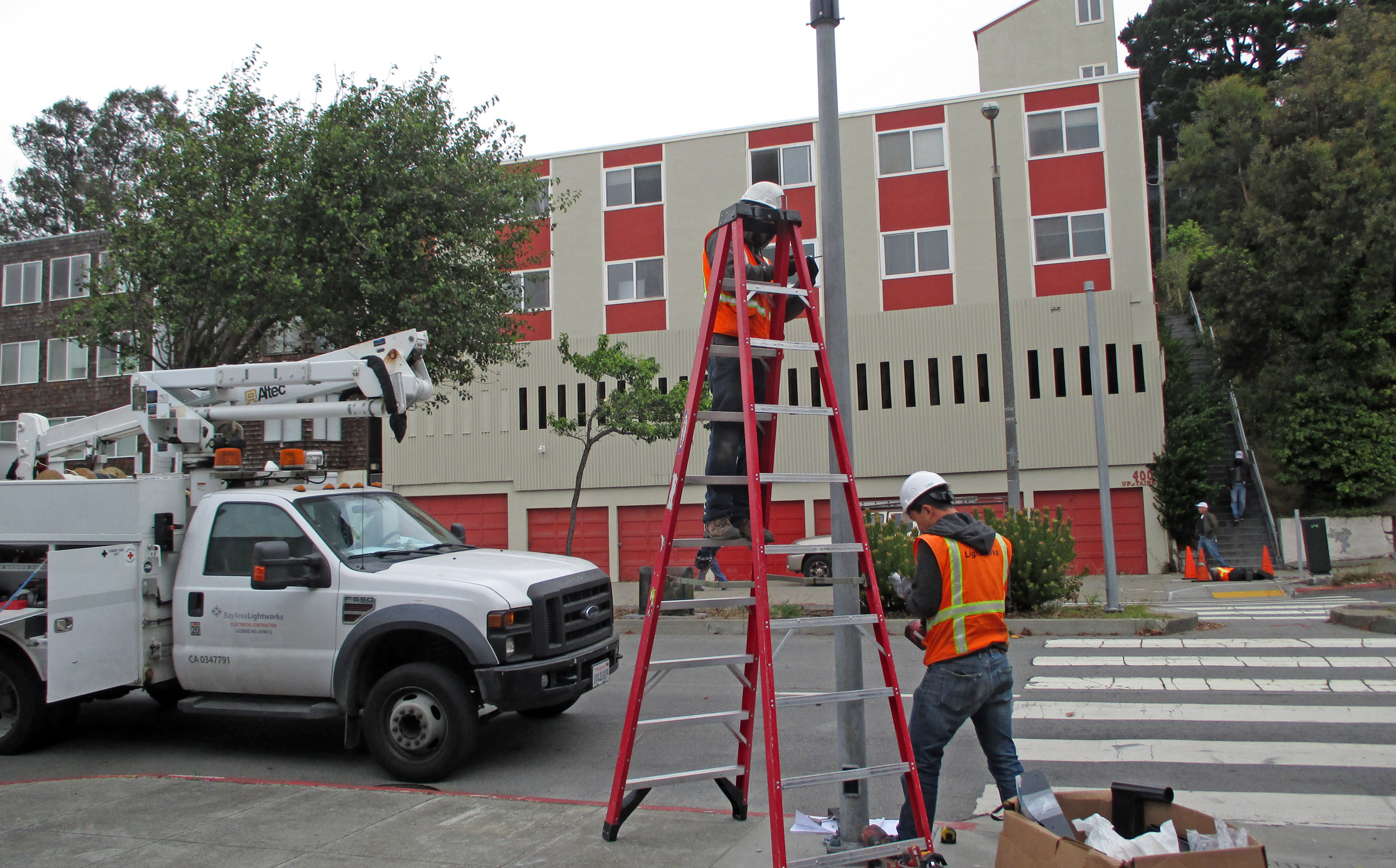 Detroit Street crosswalk beacon installed today – Sunnyside ...