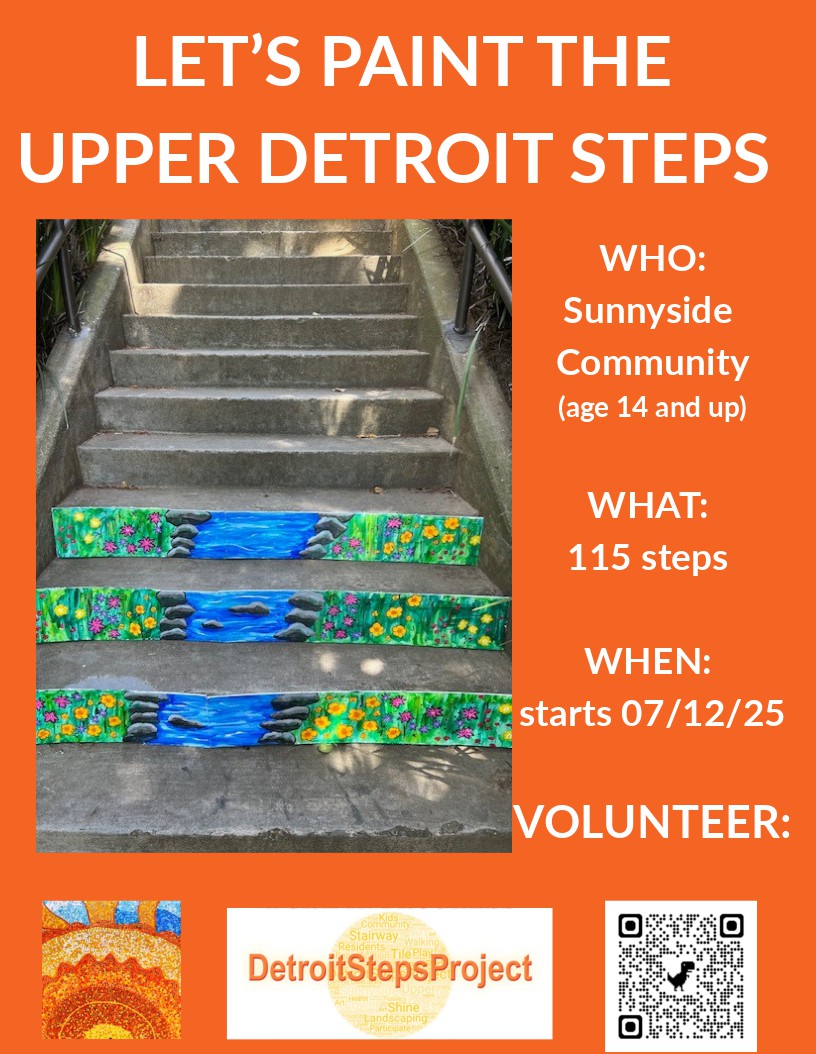 Artistically-Inclined Volunteers Needed to Paint Upper Detroit Steps ...
