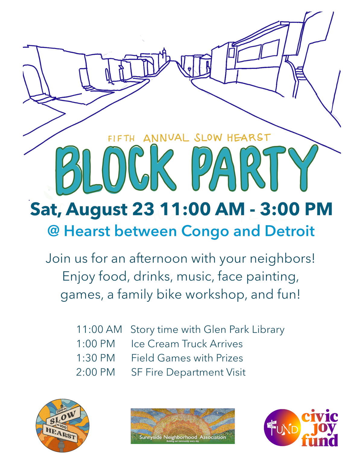Fifth Annual Slow Hearst Block Party – Sunnyside Neighborhood Association